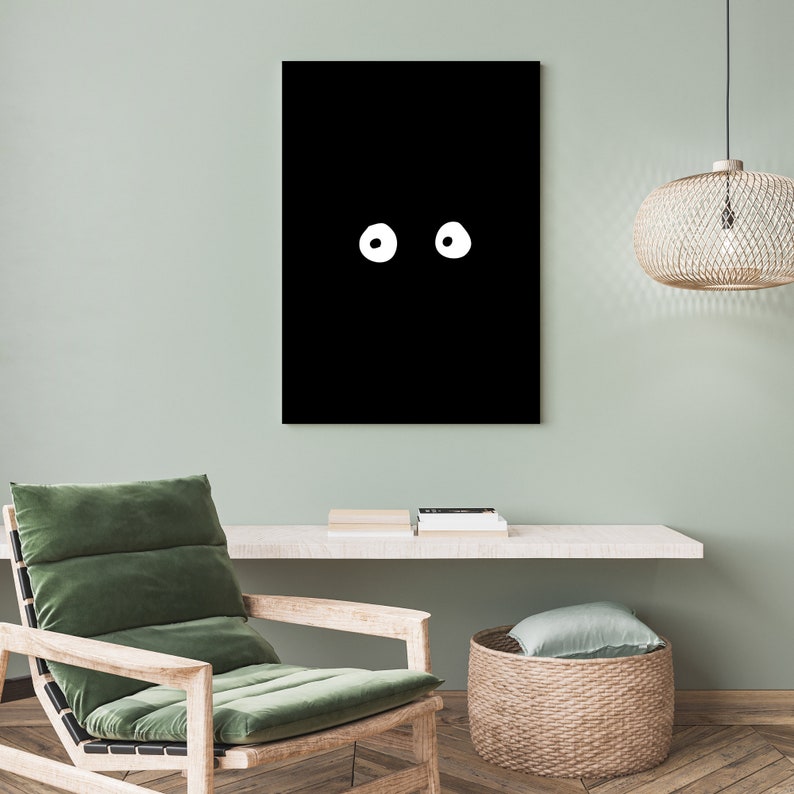 Black Halloween Art PRINTABLE Spooky Wall Art Scary - Etsy