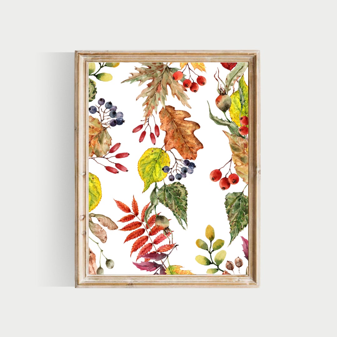 Colorful Fall Foilage Print PRINTABLES Fall Decor Fall - Etsy