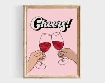 Pink Cheers Print - Etsy
