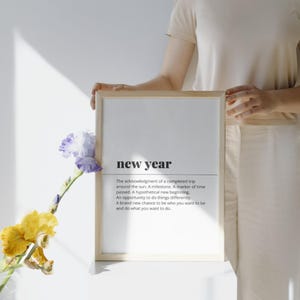 NEW YEAR Definition Print, New Year, PRINTABLE, Definitions, New Year ...