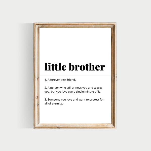Brother Definition - Etsy