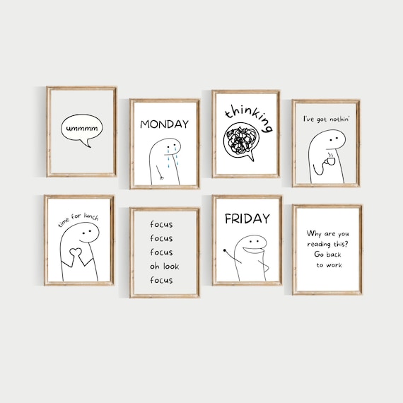 Funny Office Wall Gallery PRINTABLE Office Wall Art Funny - Etsy