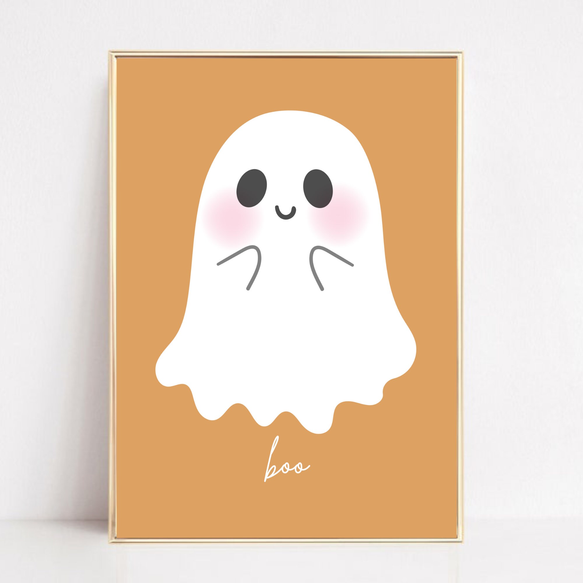 Cute Ghost Print PRINTABLE Trendy Halloween Wall Art - Etsy