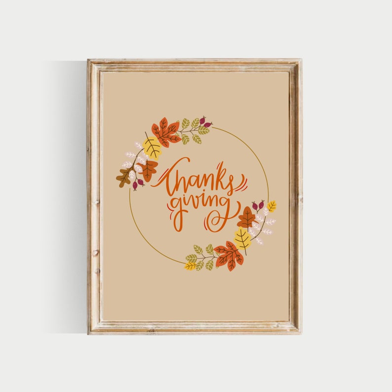Thanksgiving Printables PRINTABLE Thanksgiving Wall Art - Etsy
