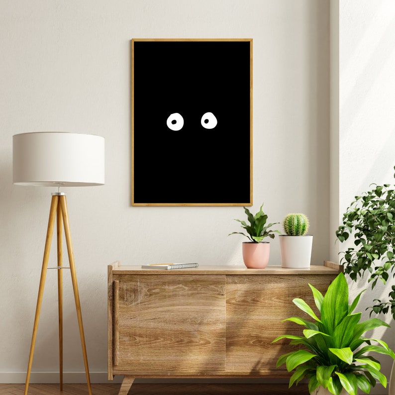 Black Halloween Art PRINTABLE Spooky Wall Art Scary - Etsy