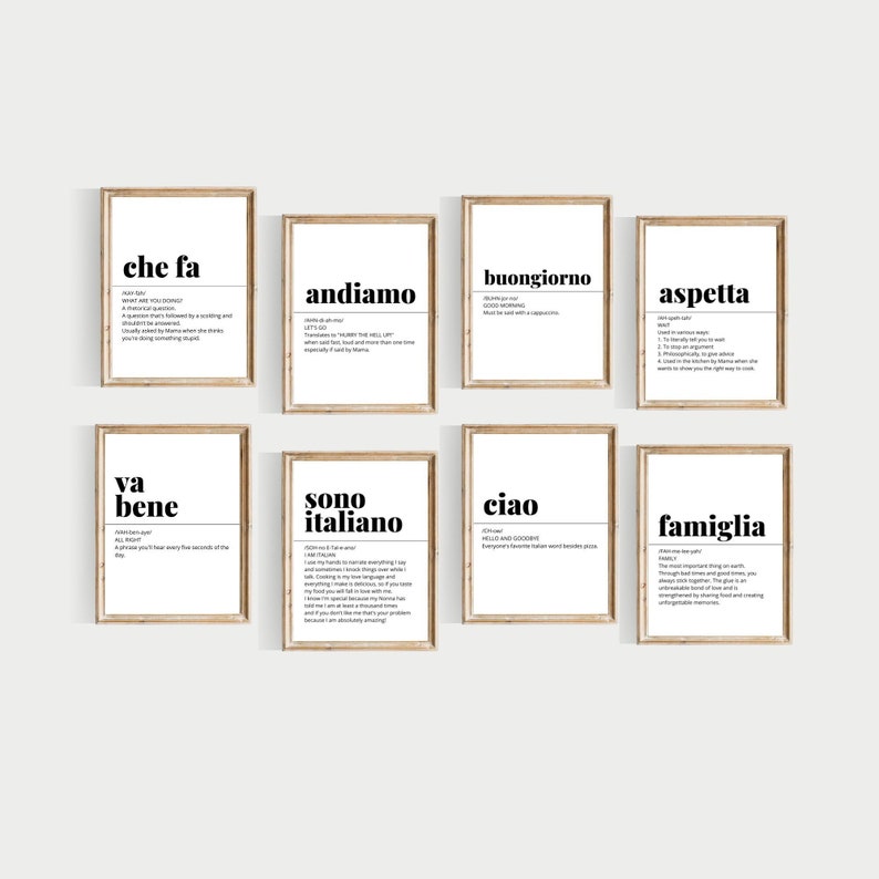 Italian Definition Set SET OF 26 PRINTS Italian Definitions - Etsy Italian Definition Set SET OF 26 PRINTS Italian Definitions - Etsy