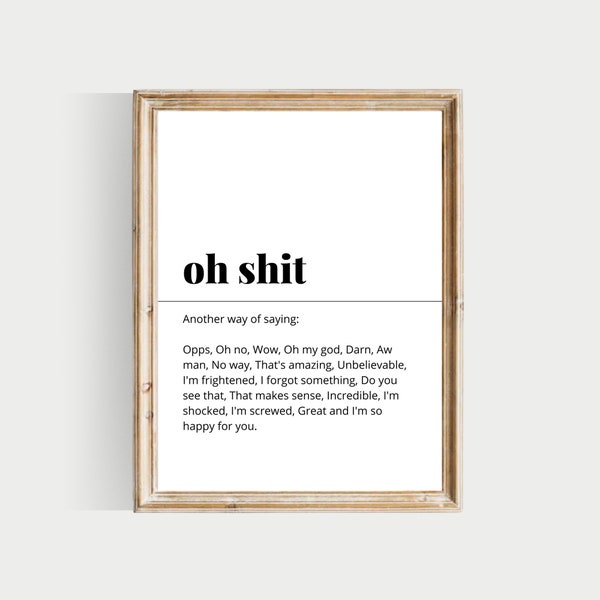 Oh Shit - Etsy