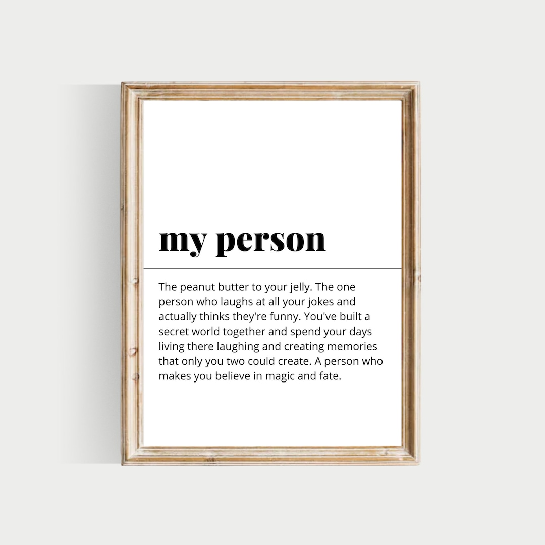 My Person, PRINTABLE, Definitions, My Person Definition Print, Romantic ...