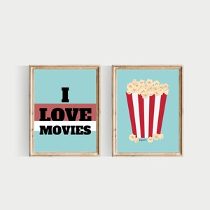 Movie Printable Wall Art Set, PRINTABLES, Movie Room Wall Art, Movie ...