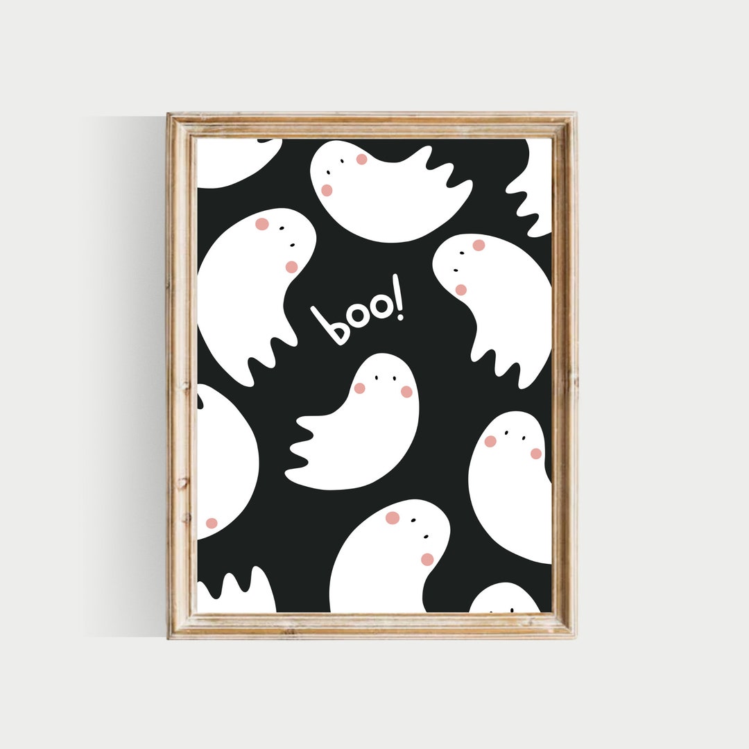 Cute Ghost Print PRINTABLE Ghost Wall Art Cute Ghost Decor - Etsy