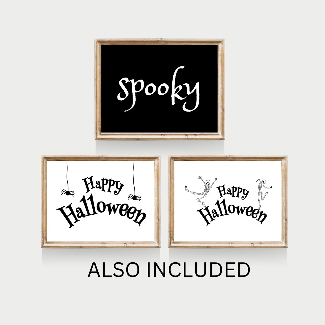 Spooky Halloween Wall Set PRINTABLE Minimalist Halloween - Etsy