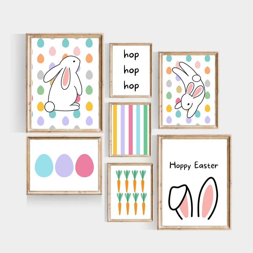 Colorful Easter Printable Wall Art Set, PRINTABLE, Easter Prints ...