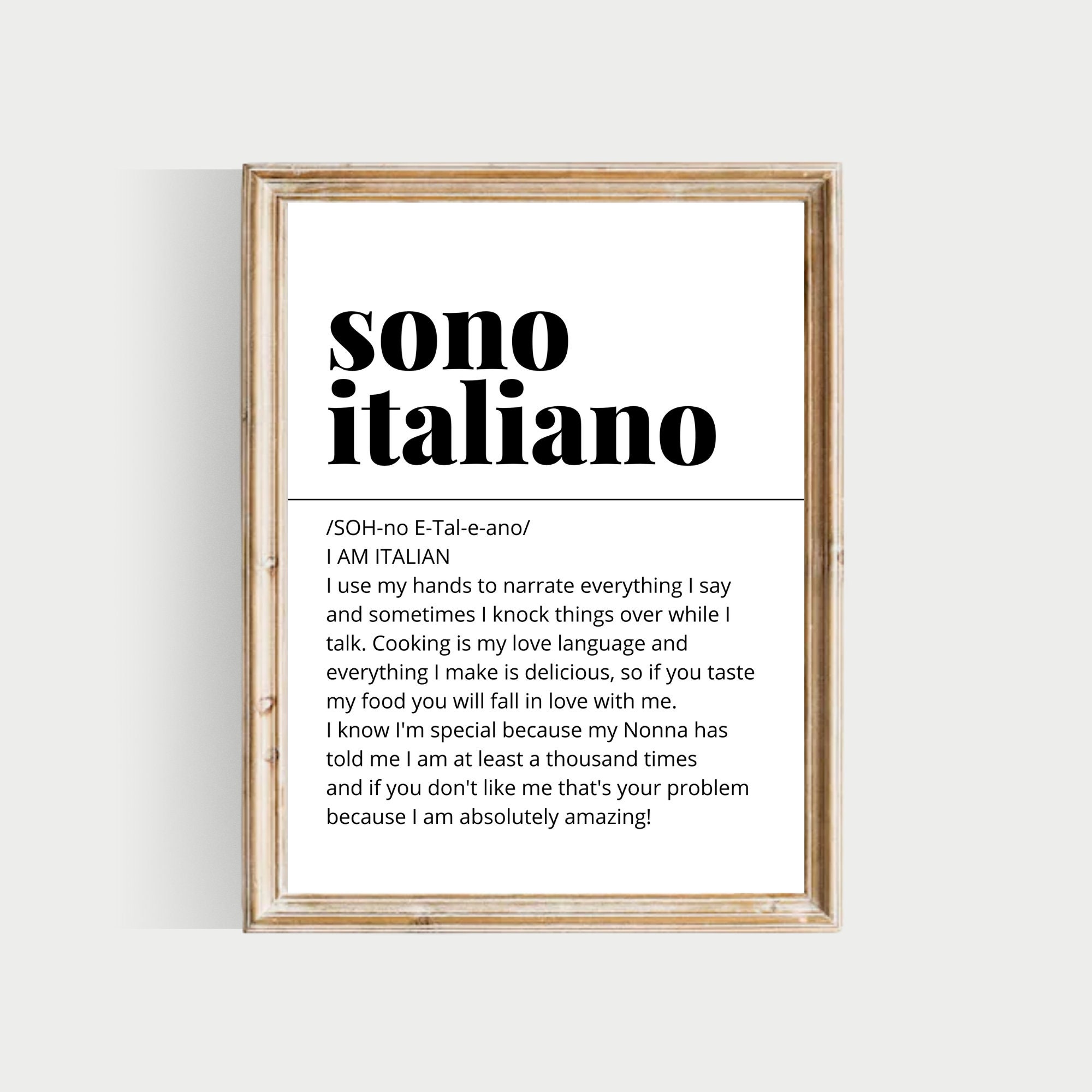 Italian Printables SET OF 34 Prints Italian Definitions - Etsy