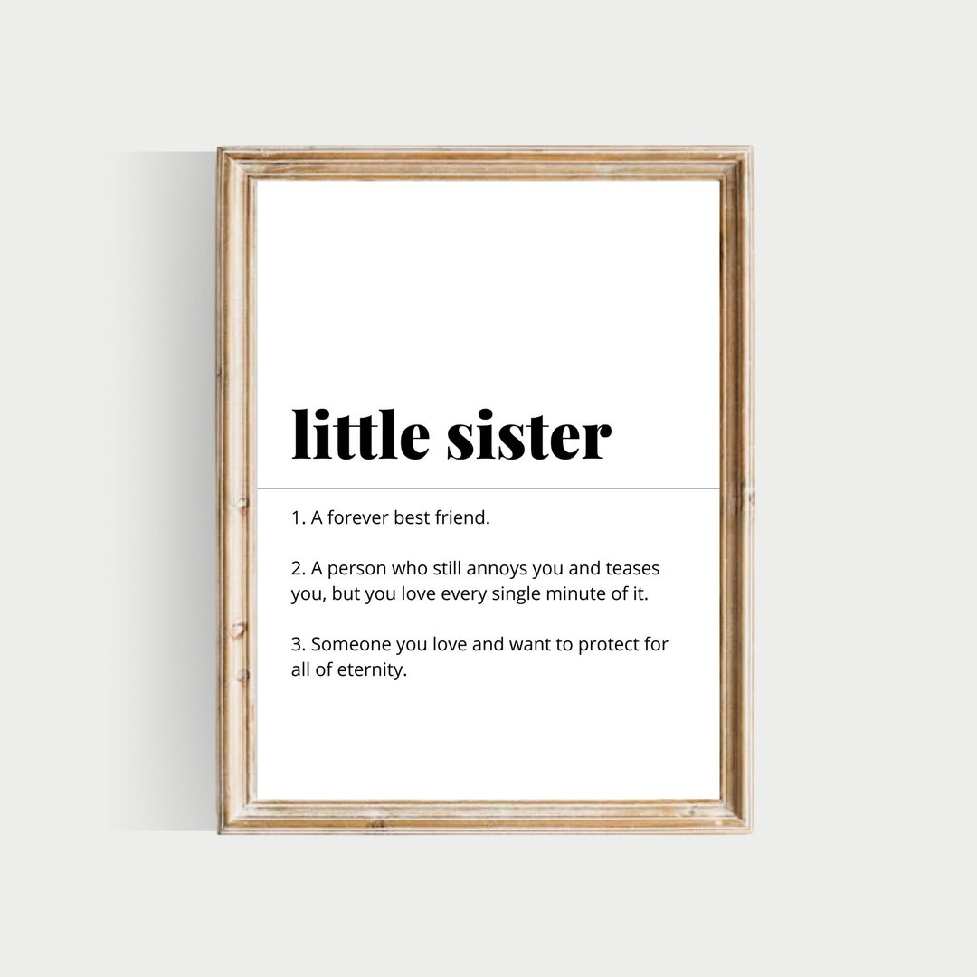 Little Sister, Little Sister Definition, PRINTABLE, Definition ...
