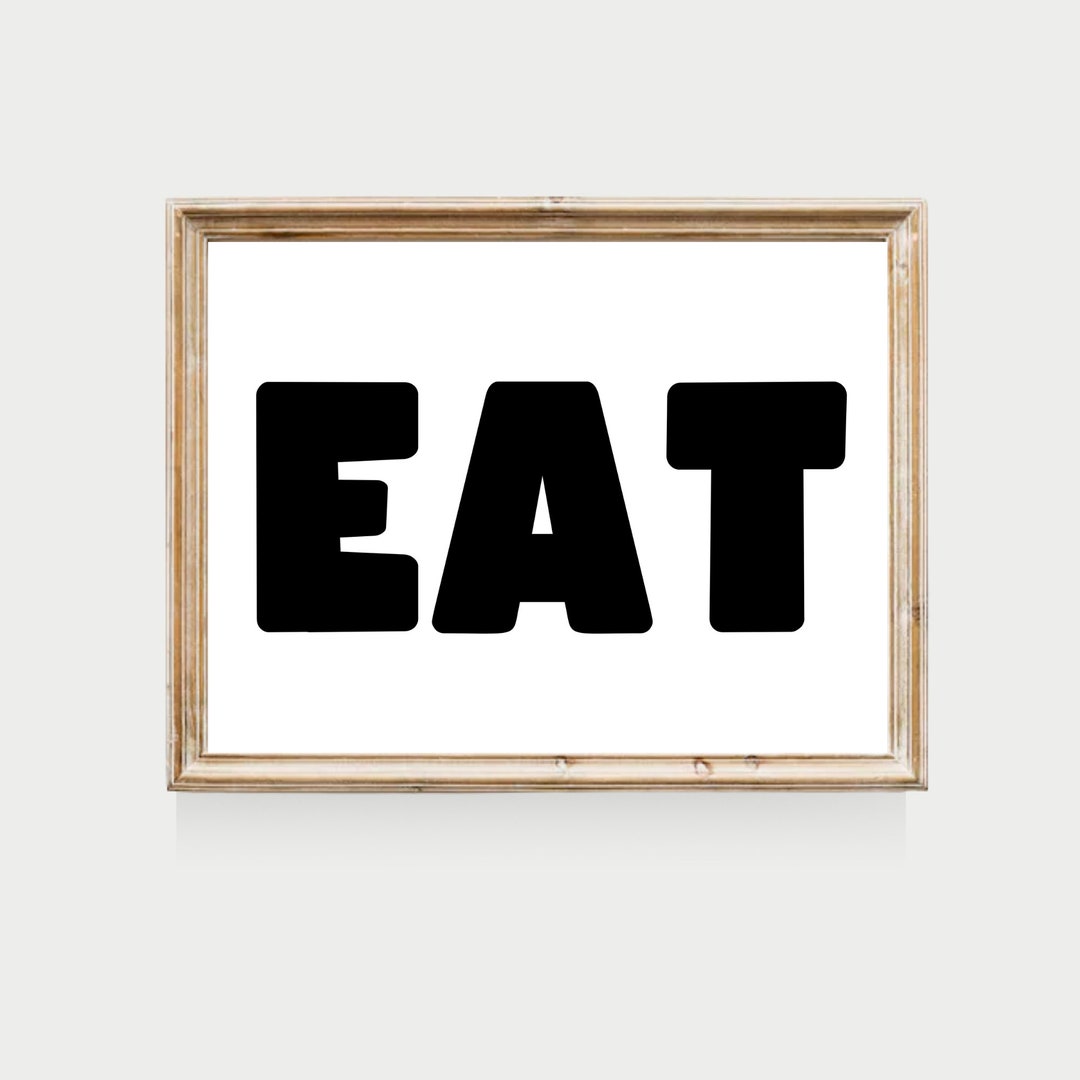 Eat Kitchen Sign, PRINTABLE, Kitchen Art, Minimalist Kitchen Print ...
