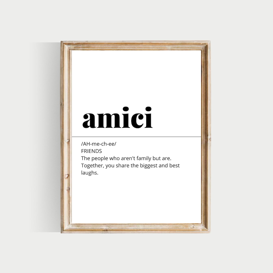 Amici Definition, Italian Definitions, PRINTABLE, Funny Italian Words ...