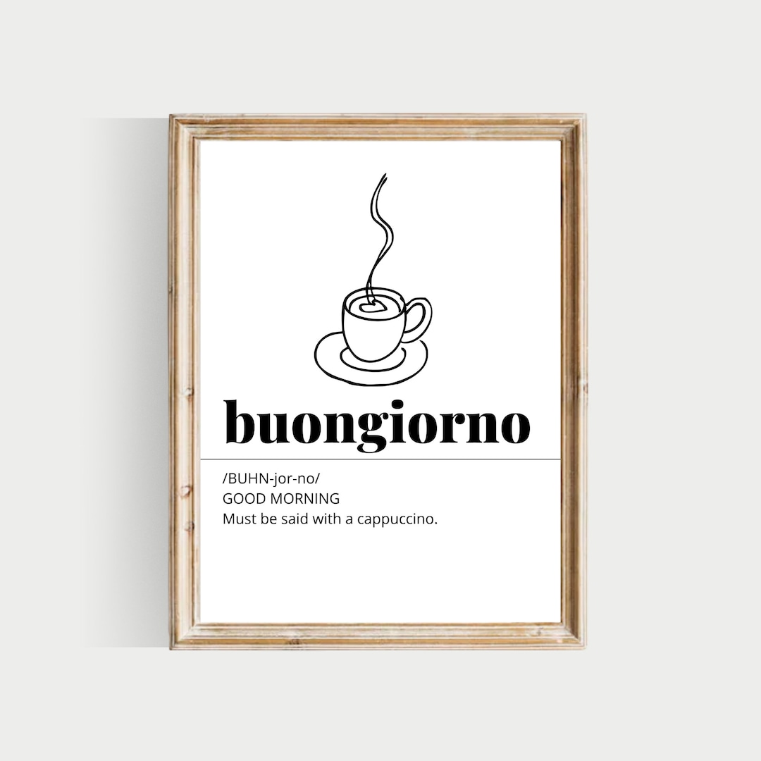 Buongiorno Definition Print, Funny Italian Art (PRINTABLE) - Etsy