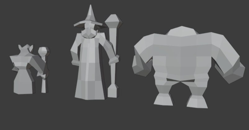 Low Poly Miniatures - Etsy