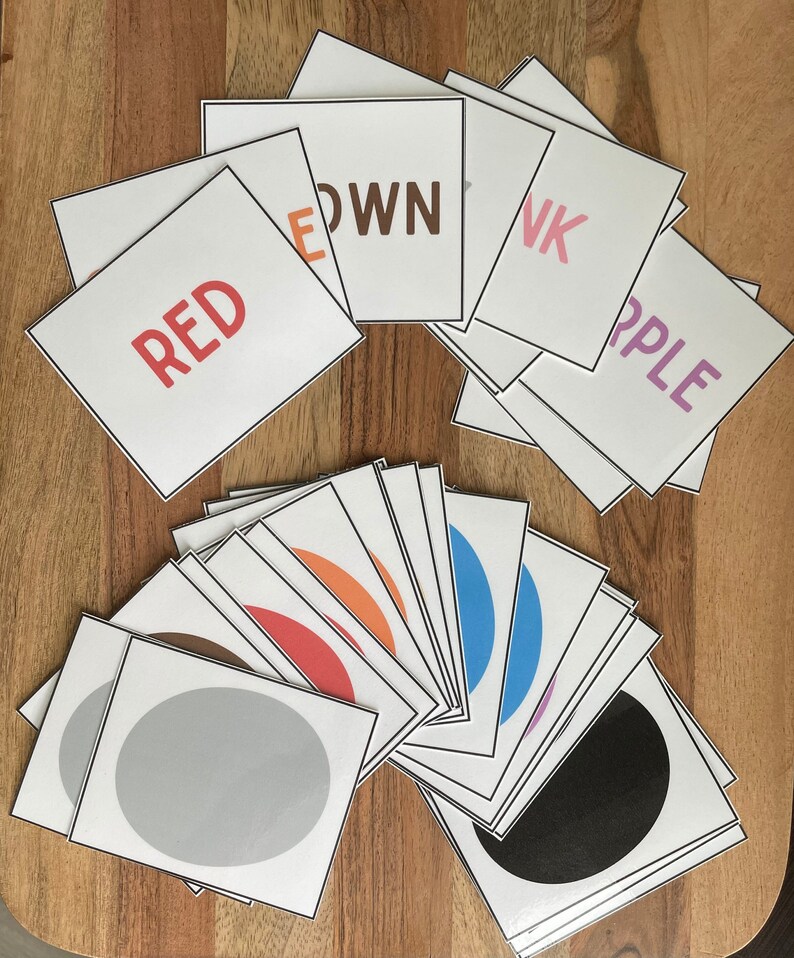 Color Matching Card Set Digital Download - Etsy