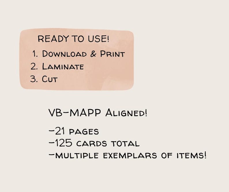 Body Parts, Toys, and Animals - VB-MAPP Aligned Stimuli Set - 125 Cards ...