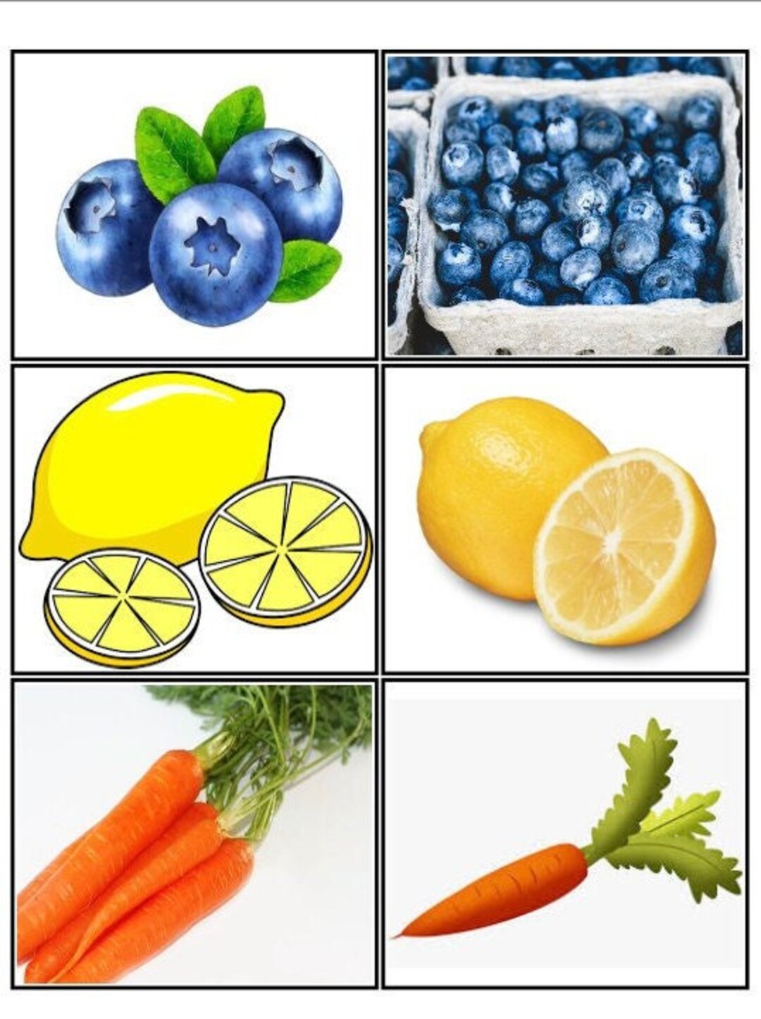 Fruits/vegetables, Snacks/drinks, Food - VB-MAPP Aligned Stimuli Set ...