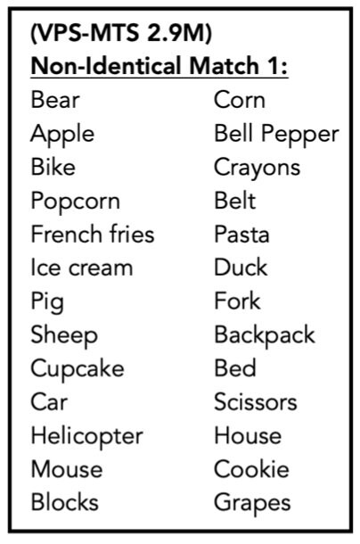 Non-identical Matching 1 & 2 - VB-MAPP Aligned Stimuli Set - 108 Cards ...