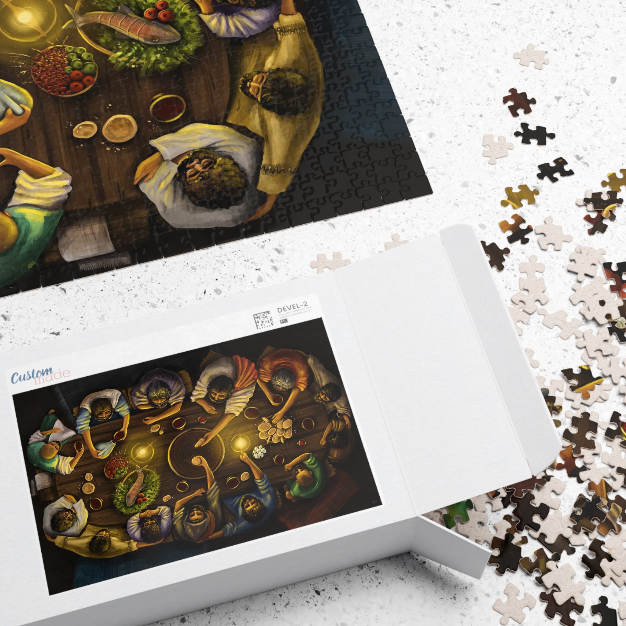 The Last Supper Puzzle 1014 - Pieces - Christian Family Puzzle - Bible ...