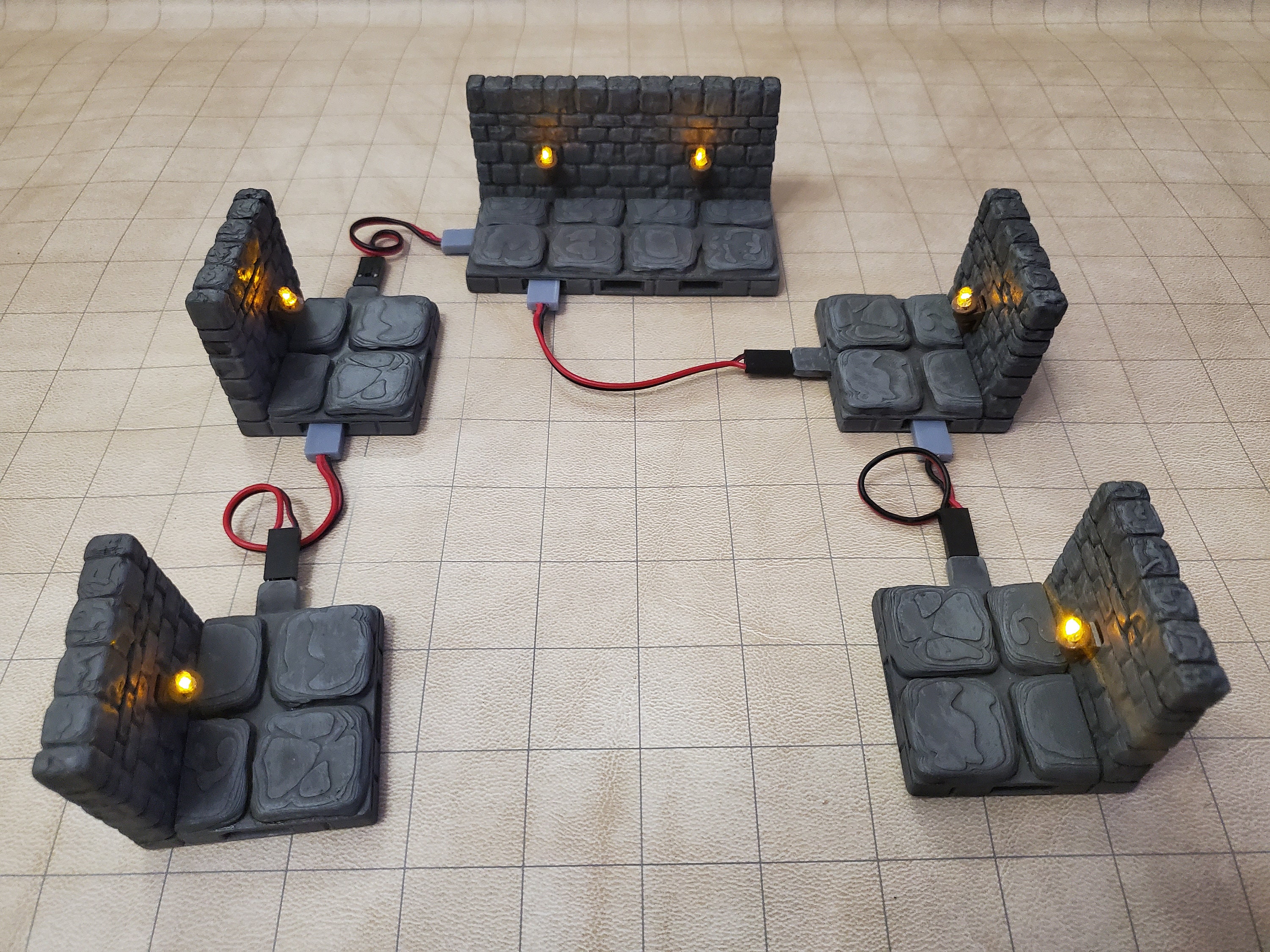 Elec~terrain 4x2 Powerblock Stone Wall Tile - LED Lighting - for ...