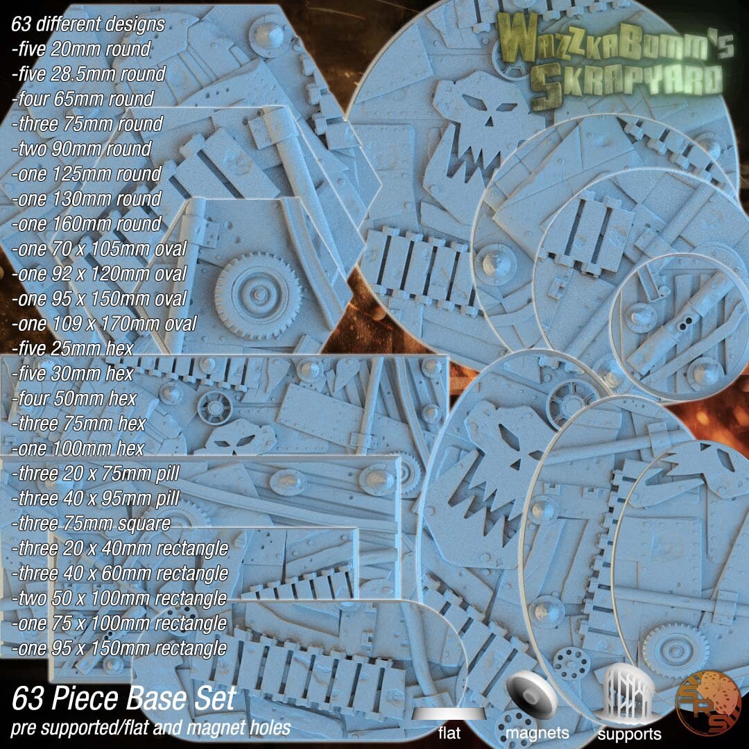 Scrap Bases | Wazzkabomm's Skrapyard | SRS Studio - Etsy