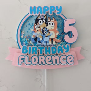 Bluey and Bingo Themed Cake Topper Custom Made Bluey Heeler - Etsy