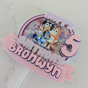 Bluey and Bingo Themed Cake Topper Custom Made Bluey Heeler - Etsy