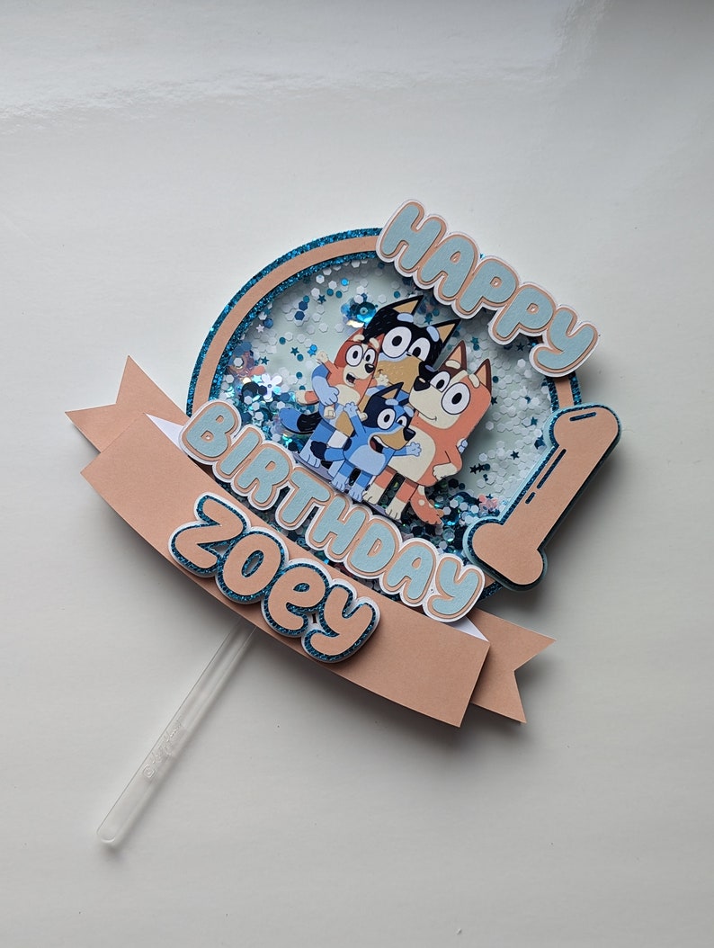 Bluey and Bingo Themed Cake Topper Custom Made Bluey Heeler - Etsy