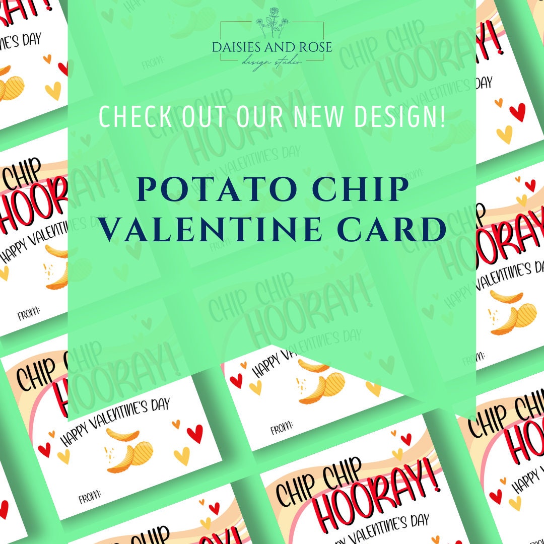Potato Chip Valentine's Card - Etsy