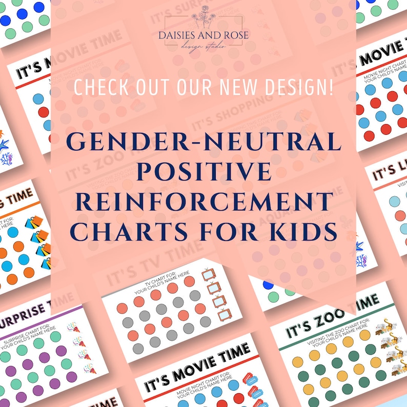 Gender-neutral Positive Reinforcement Charts for Kids - Etsy