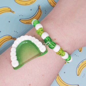 Pastel Rainbow Teeth Charm Kandi Bracelet - Etsy