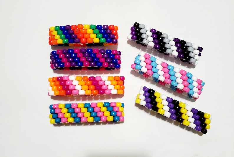 LGBTQ Pride Kandi Bracelet Cuffs - Etsy