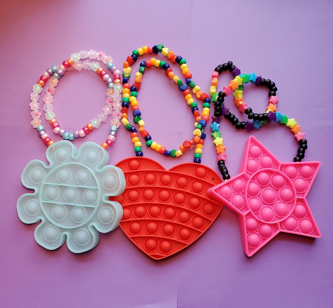 Chunky Kidcore Fidget Toy Kandi Plur Rave Necklace - Etsy