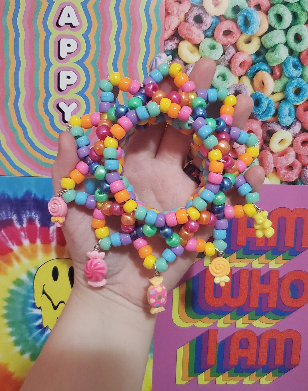 Sweettooth Candy-themed 3d Kandi Charm Cuff - Etsy