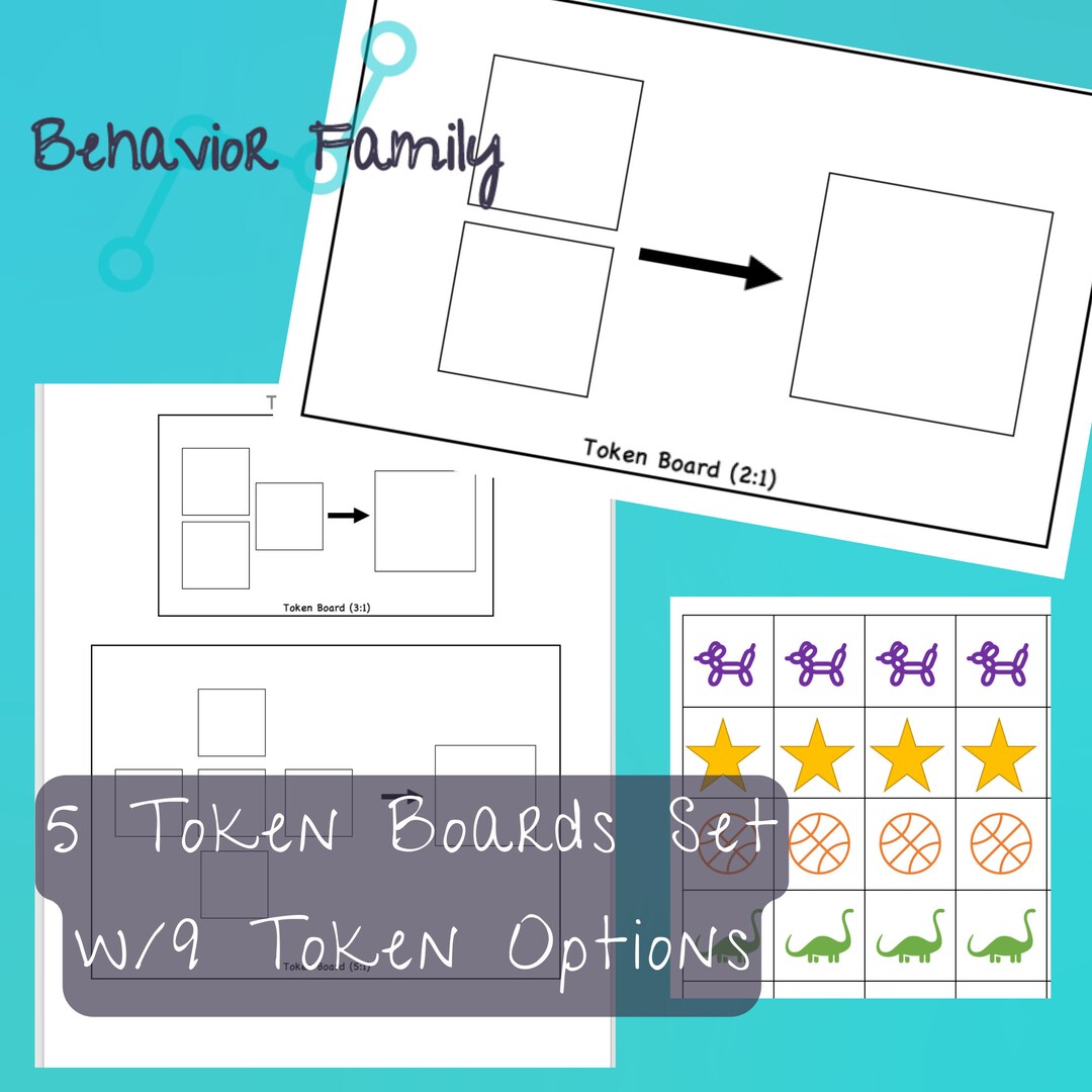 5 Token Board Set W/9 Token Options - Etsy