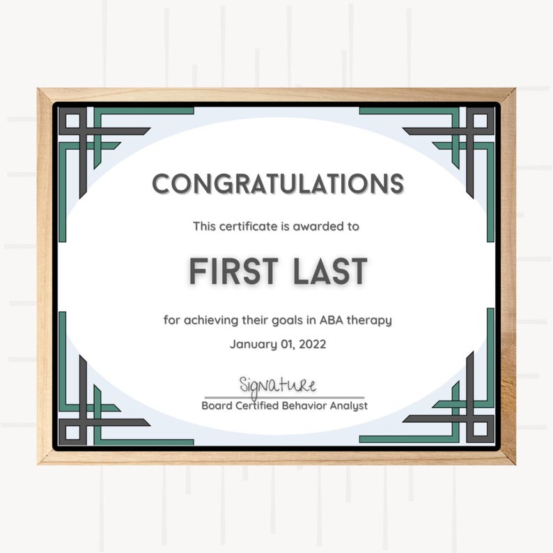 Therapy Graduation Certificate Template (cool & Collected Theme); for ...