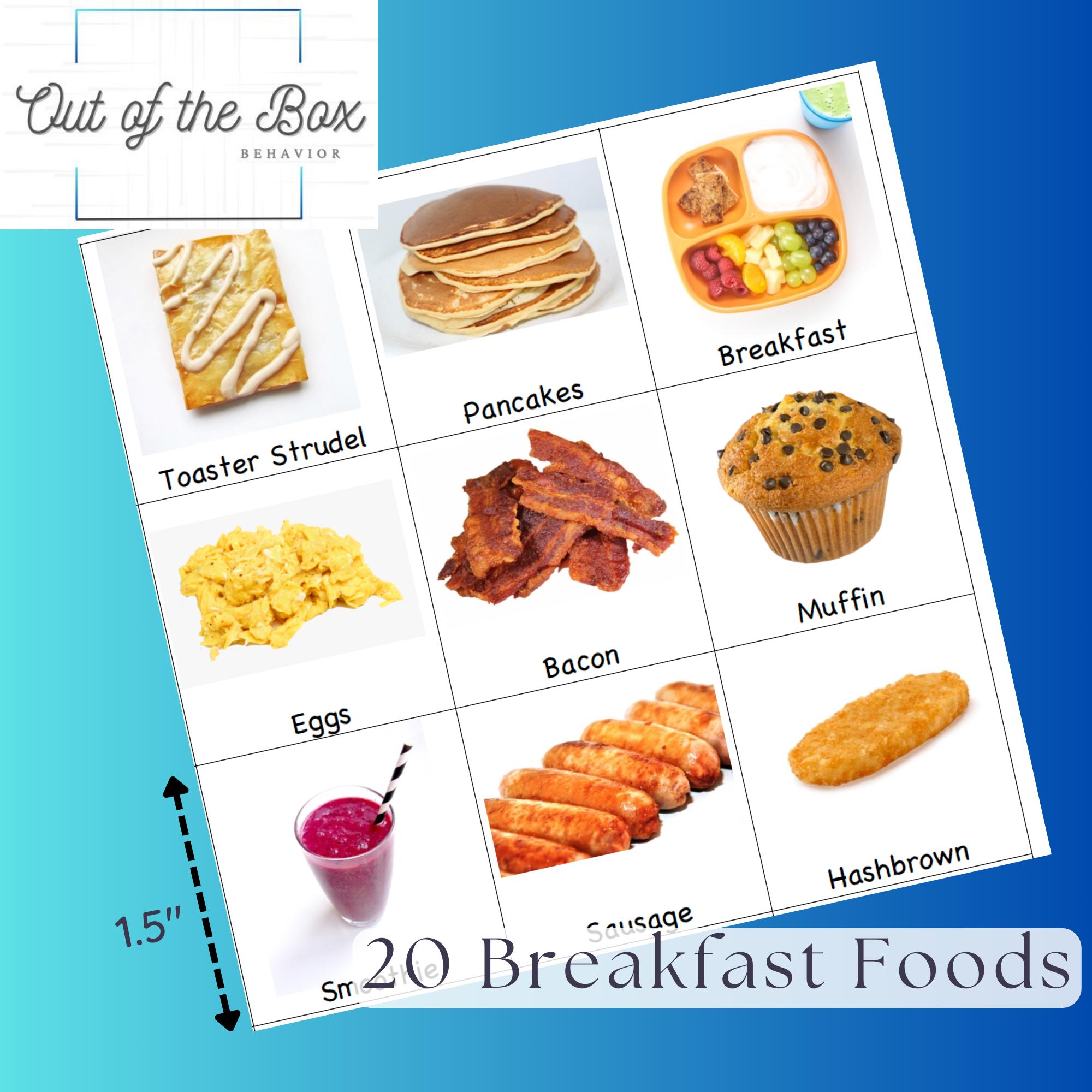 Breakfast Foods Picture Communication Cards - Etsy