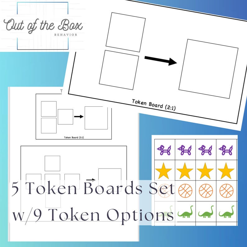 5 Token Board Set W/9 Token Options - Etsy