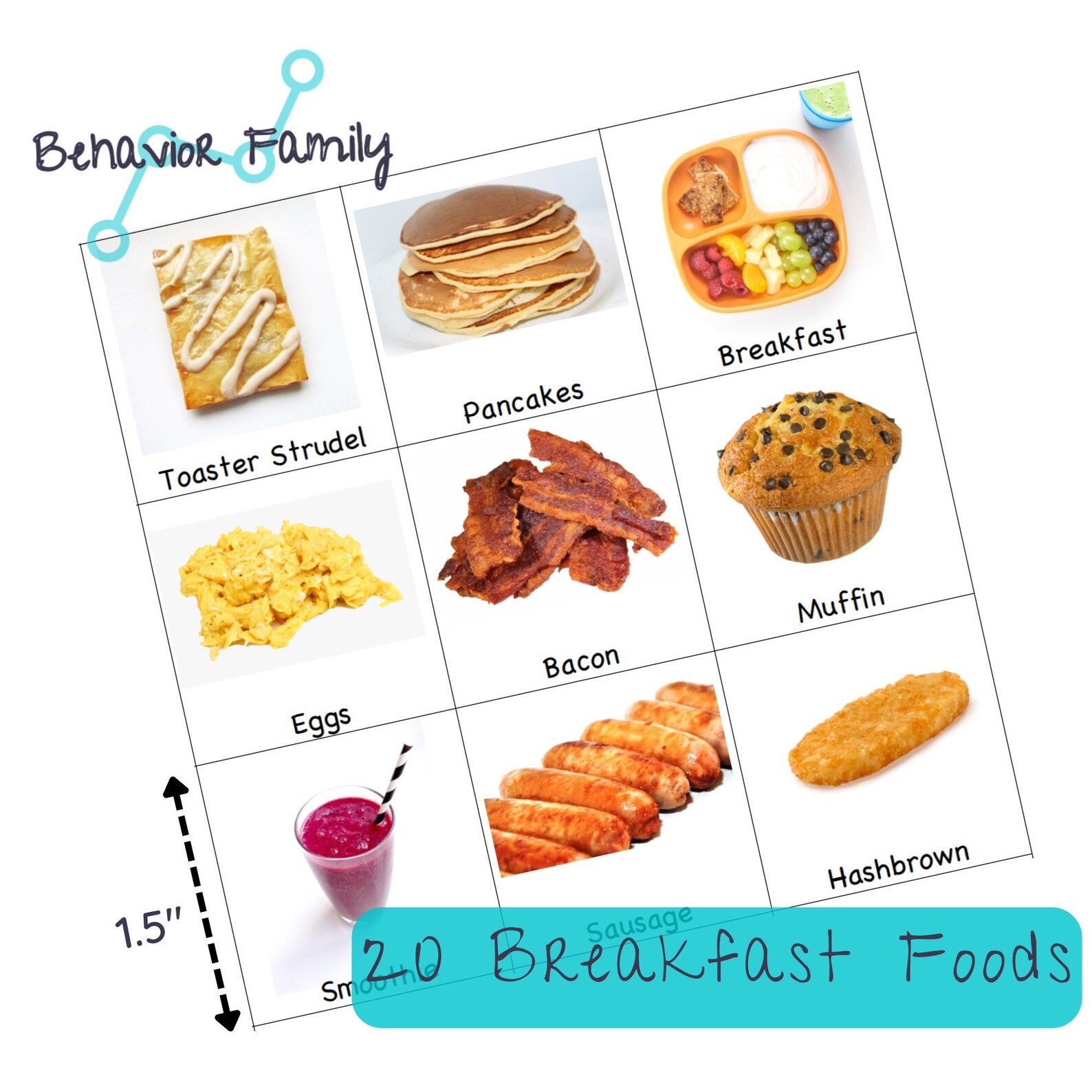 Breakfast Foods Picture Communication Cards - Etsy