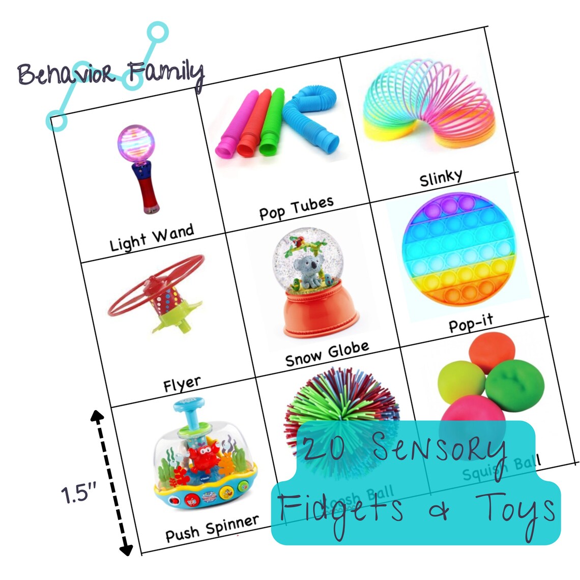 Sensory Fidgets & Toys Picture Communication Cards - Etsy