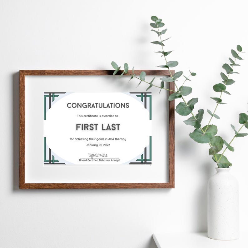 Therapy Graduation Certificate Template (cool & Collected Theme); for ...