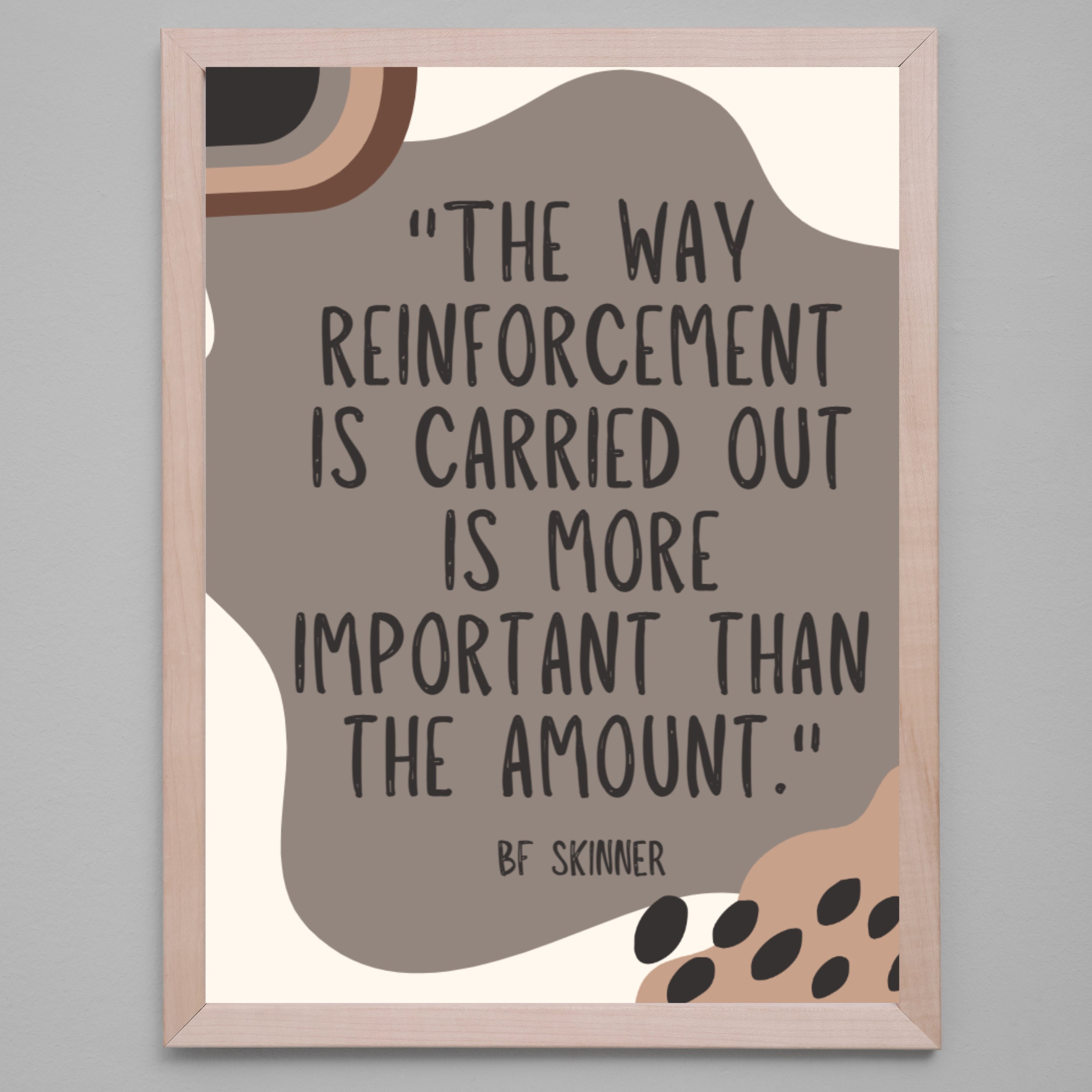 BF Skinner Reinforcement Quote Wall Print for Therapist Office, Special ...