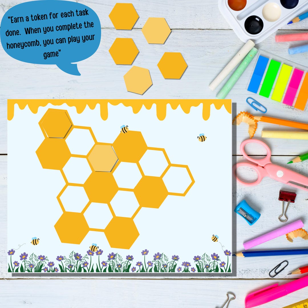 Honeycomb Token Board Set to Help Kids Stay on Task, Build New Skills ...