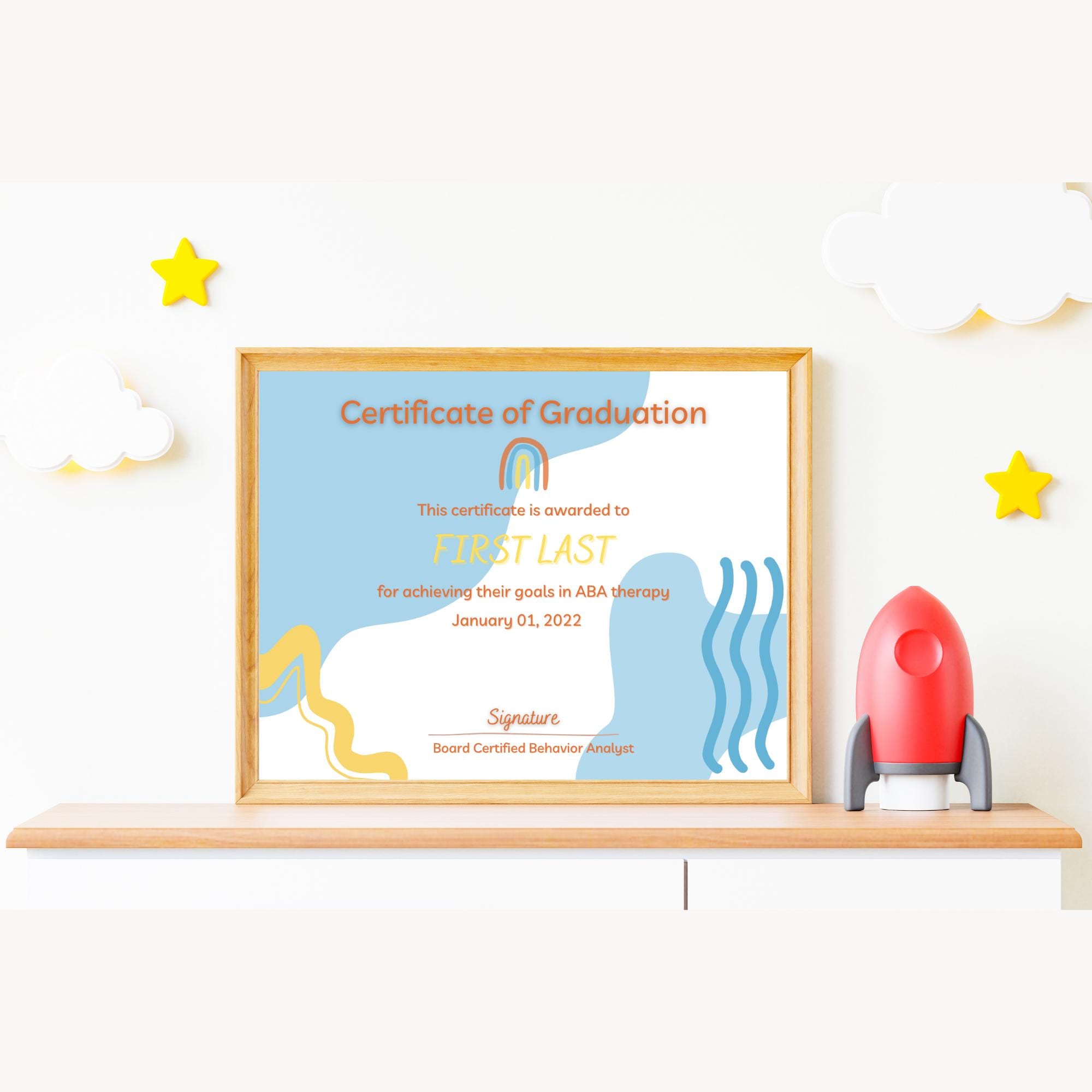 Therapy Graduation Certificate Template (cool Modern Theme); for ...