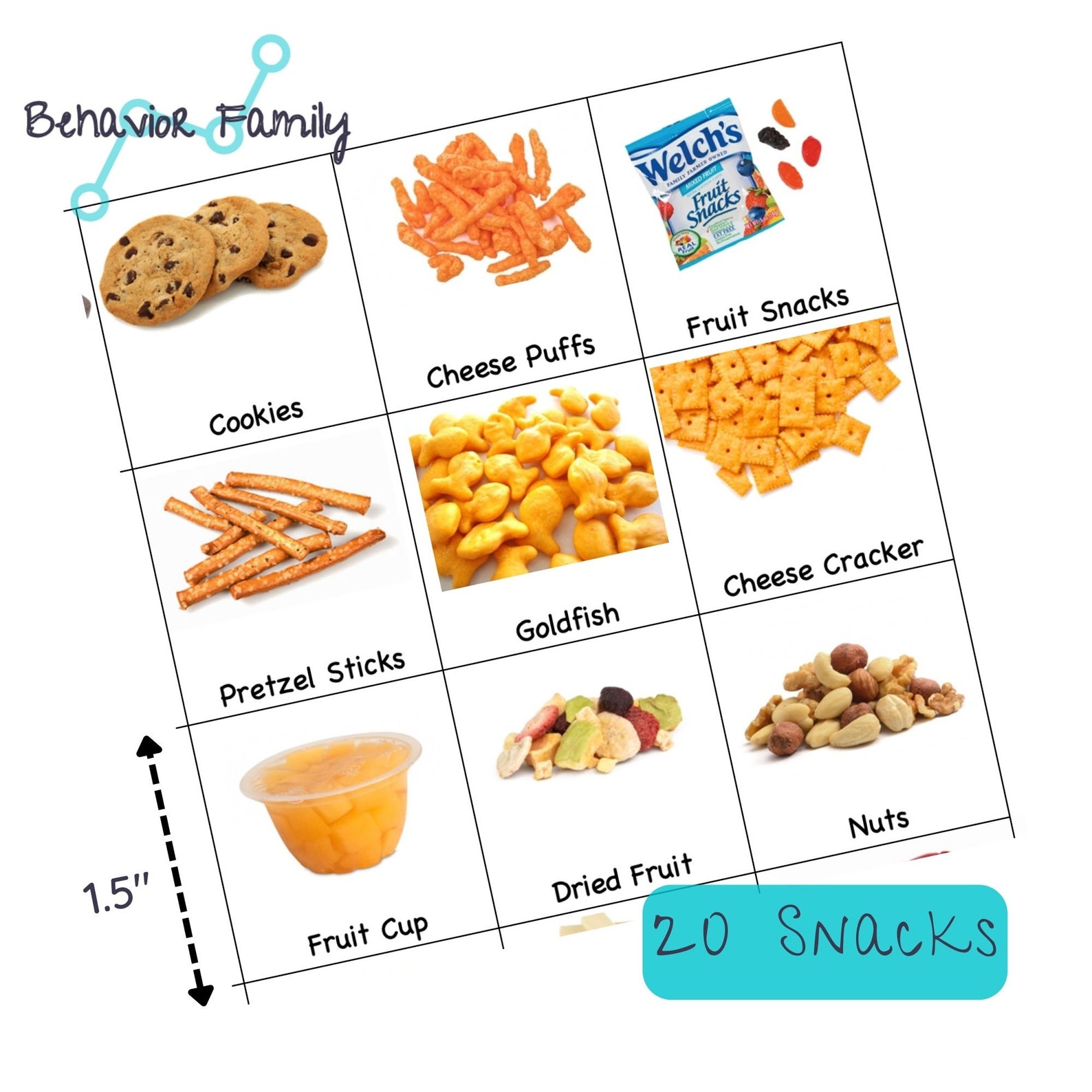 Snacks: Picture Communication Cards - Etsy