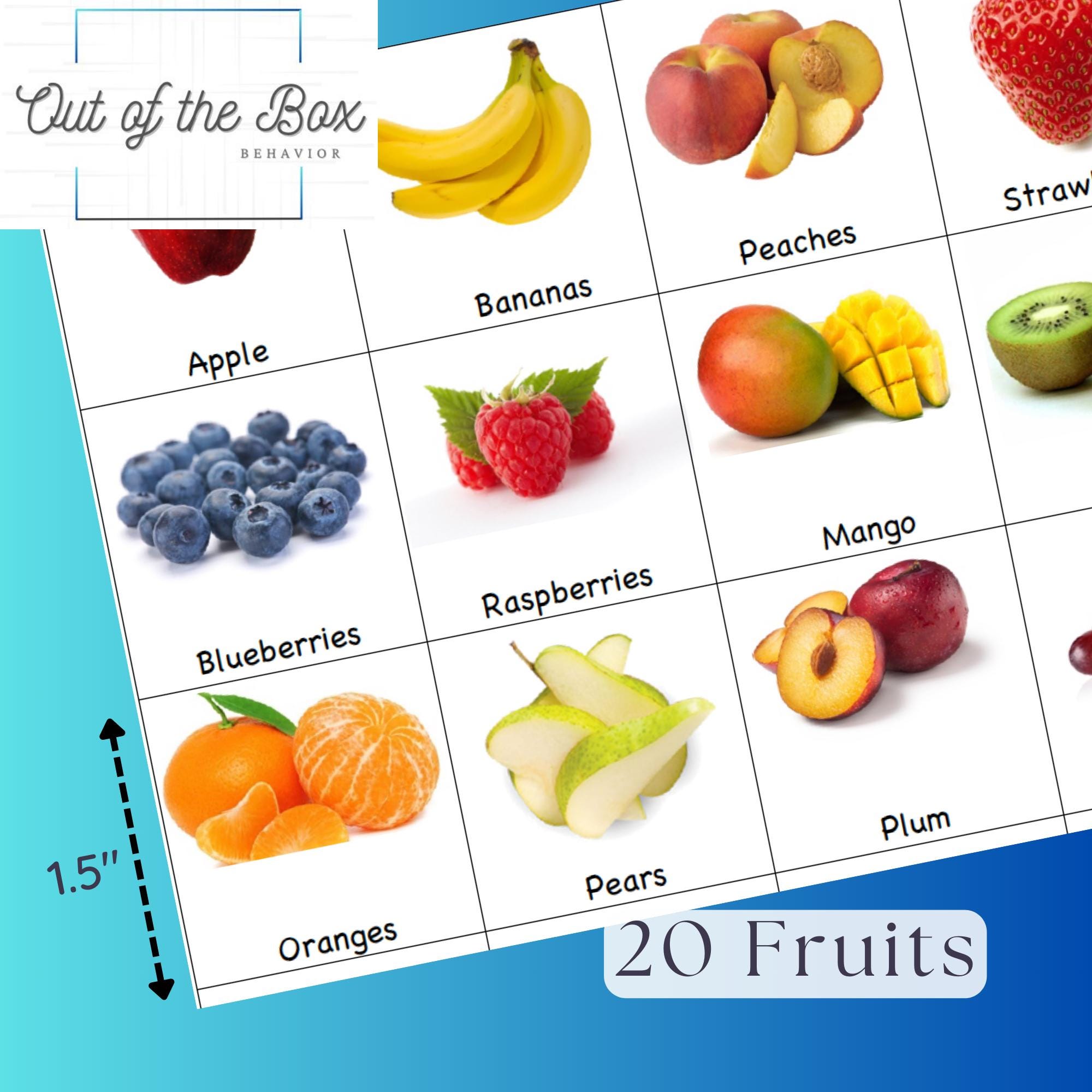 Fruit Picture Communication Cards - Etsy